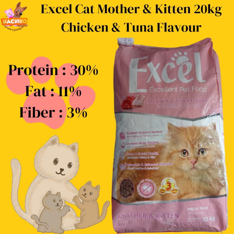 Jual Excel Mother & Kitten 20kg/Excel Chicken Tuna/Excel Cat | Shopee ...