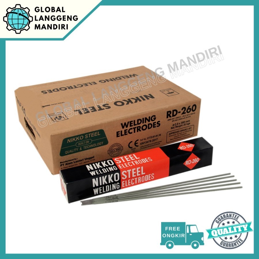 Jual KAWAT LAS RD260 1.6mm NIKKOSTEEL (1KG) / RD 260 1.6MM LAS BESI STEEL | Shopee Indonesia
