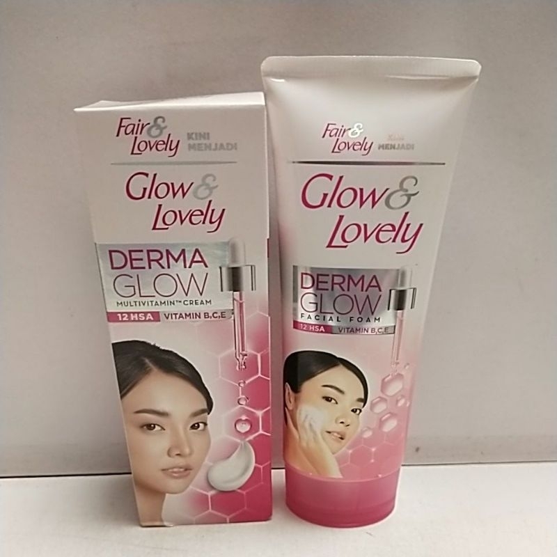 Jual Paket Besar Fair & Lovely - Krim Pencerah 46g & Facial Foam 100g Derma Glow 12 HSA ...