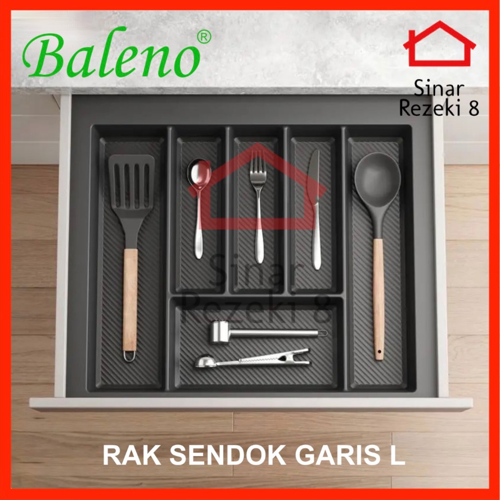 Jual Rak Tempat Sendok Garis L / Garpu Pisau Sekat Laci Dapur Alat ...