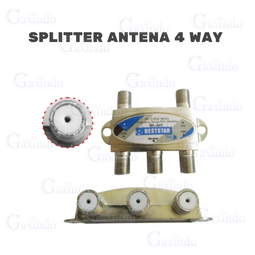 Jual SPLITTER ANTENA 4 WAY TV E1037 KONEKTOR ANTENA 4 CABANG UNTUK TV ...