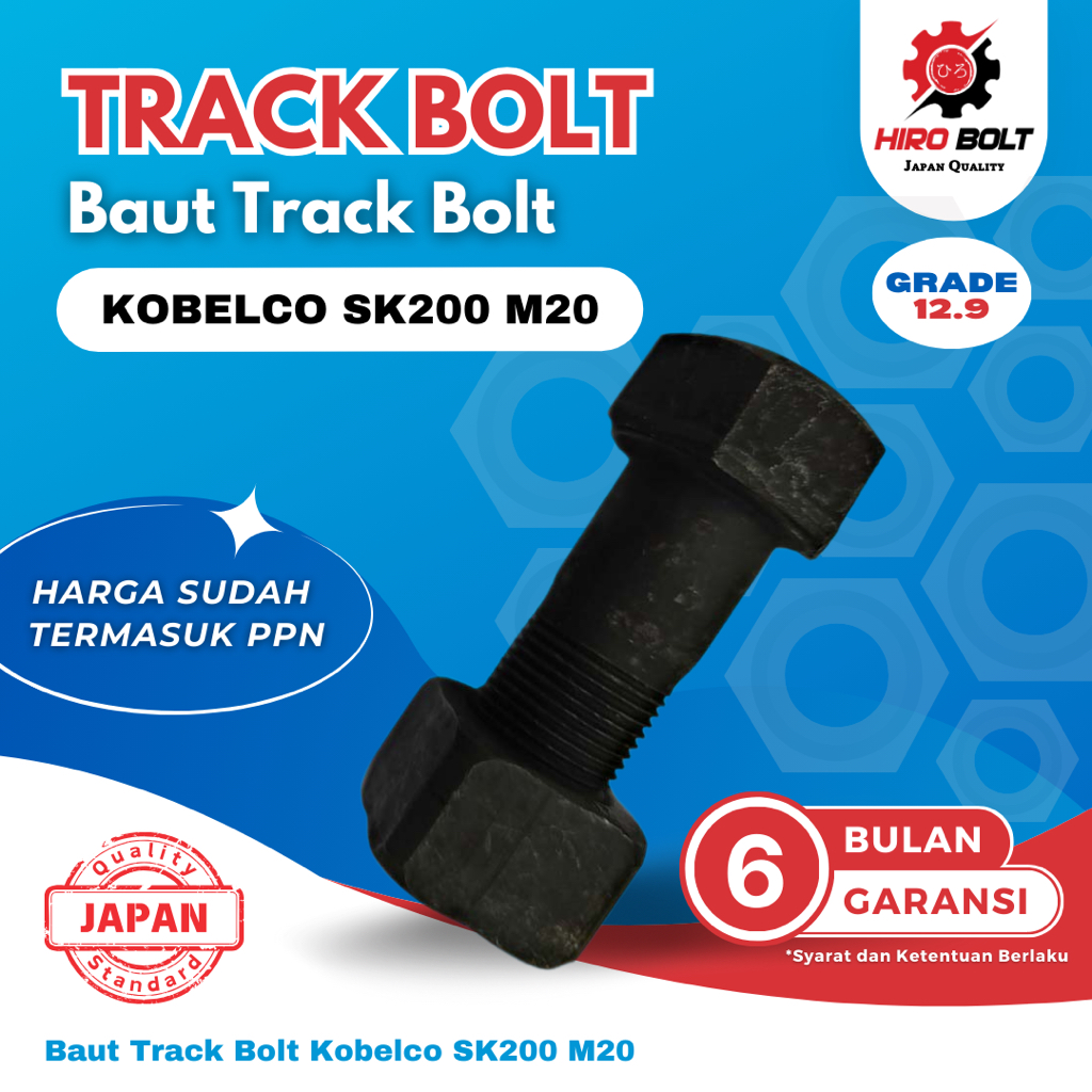 Jual Baut Excavator / Track Roller Shoe KOBELCO PC200 / SK200 / ZX200 ...