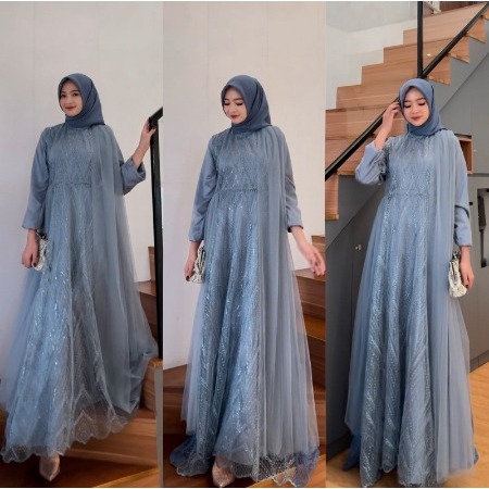 Jual LEYA DRESS MIX OUTER BRUKAT DRESS PESTA BRIDESMAID DRESS MUSLIM TERBARU GAMIS KONDANGAN ...
