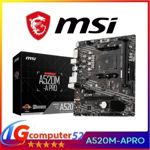 Jual MSI A520M-A Pro (AM4, A520, DDR4, USB 3.2, SATA3) | Shopee Indonesia
