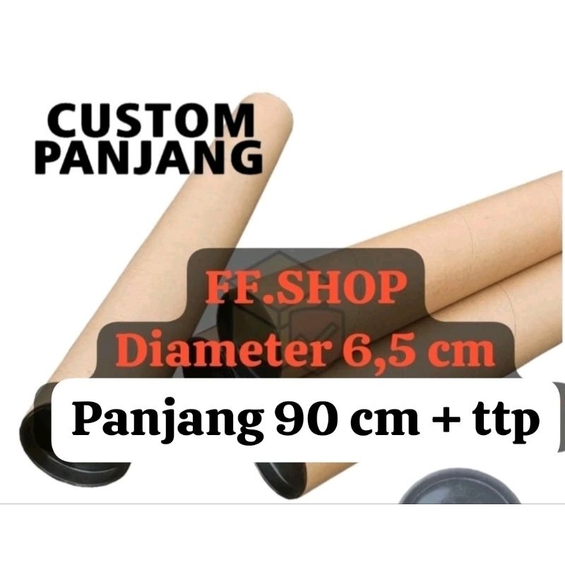 Jual Tabung Packing/Tube Paper Core/selongsong 6,5 x 90 cm(sudah ...