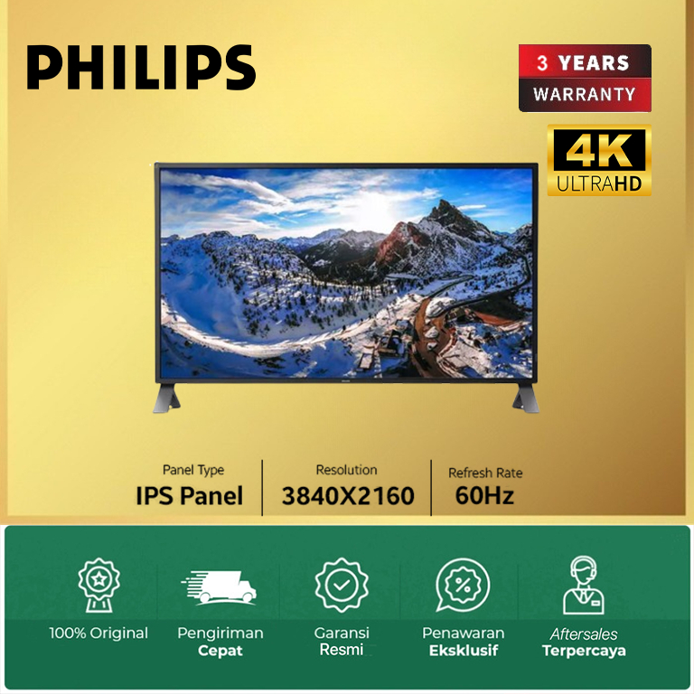 Jual Monitor LED Philips 438P1 MultiView - 4K UHD 43" Inch | Shopee ...