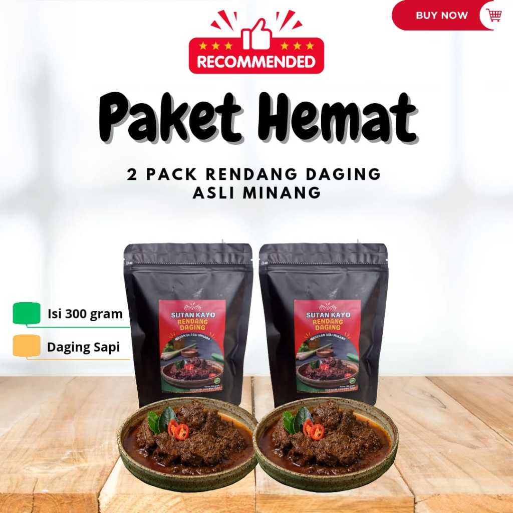 Jual Paket Bundling 2 Pack Rendang Daging Sapi Asli Khas Padang 300 ...