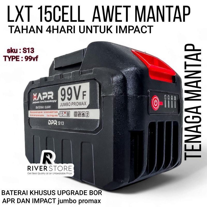 Jual APR RAJA BATERAI LXT 99Vf KHUSUS Upgrade impact wrench standard ...