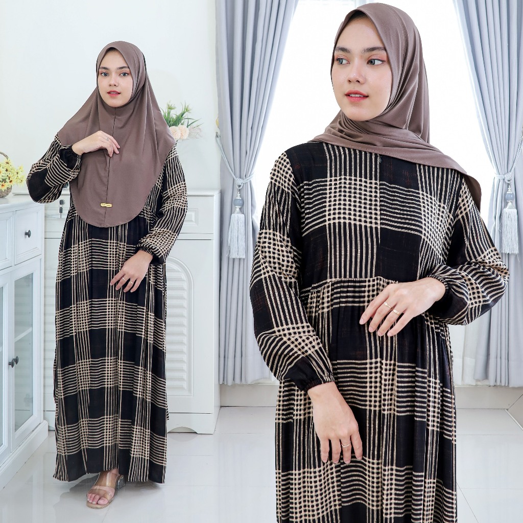 Jual DRESS ALISSYA SET HIJAB -Dress Cantik LD 120 Jumbo | Shopee Indonesia