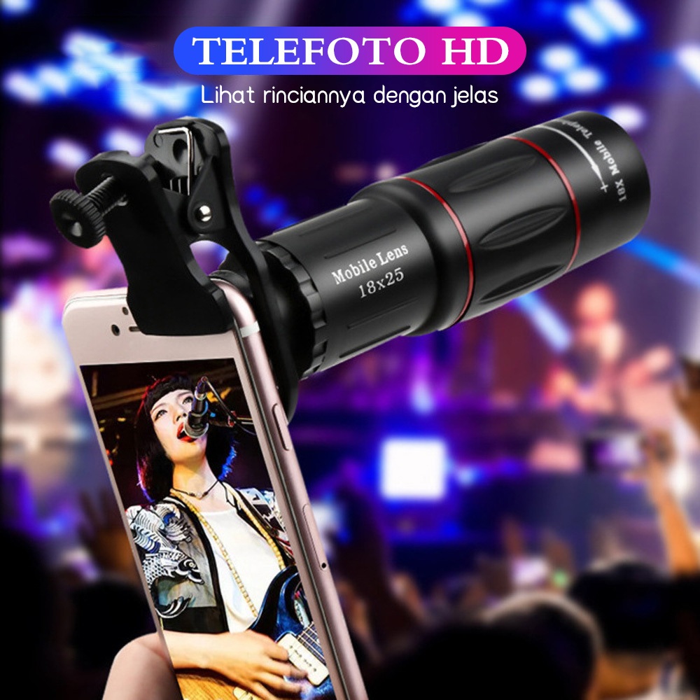 Jual APEXEL 28X Lensa Tele Zoom HP Lensa Kamera TeleZoom Apexel 18x25 ...