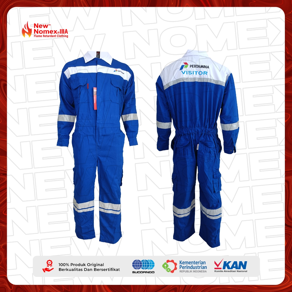 Jual Wearpack Coverall Pertamina Anti Api New Nomex Industrial Garansi ...