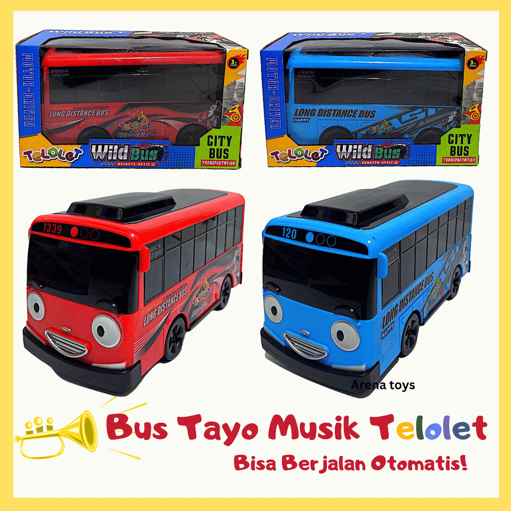 Jual Mainan Anak Bus Basuri Bus Telolet Bus Tayo Telolet Bisa Berjalan Otomatis Dan Memiliki ...