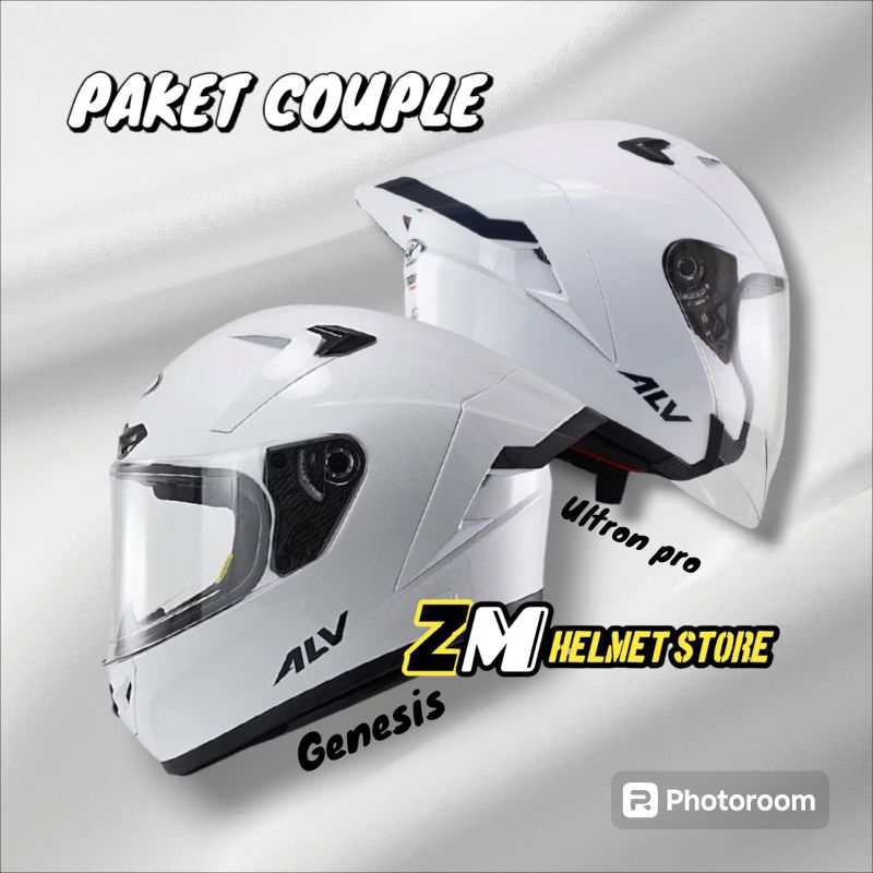 Jual Helm Paket Couple ALV ULTRON PRO Solid Half face ALV GENESIS Solid ...