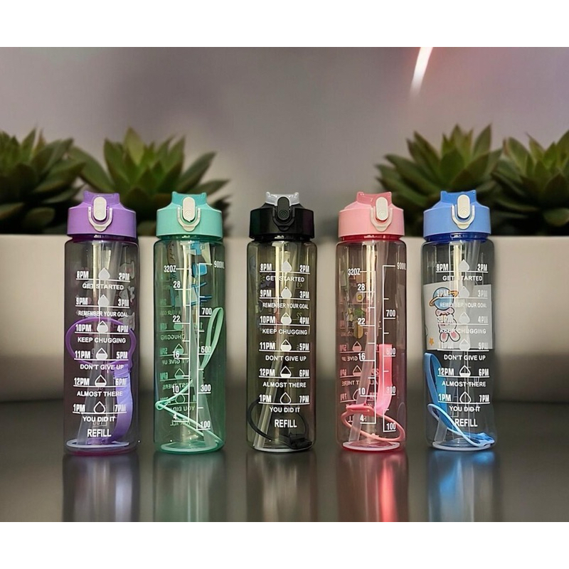 Jual Botol Viral Bening Transparan Kapasitas 900ml Botol Minum Bening ...