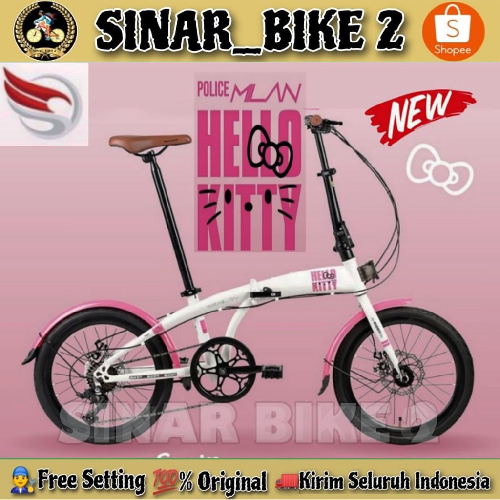 Jual Sepeda Lipat ELEMENT POLICE MILAN MW HELLO KITTY Ukuran 20 Inch 8 ...
