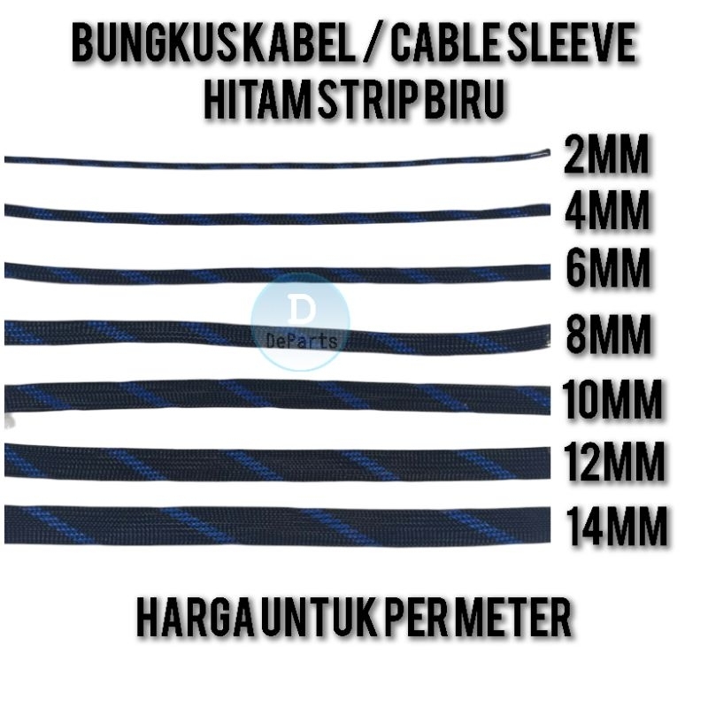 Jual [Per 1 Meter] Braided Cable Sleeve - Sleeving Cable - Bungkus ...