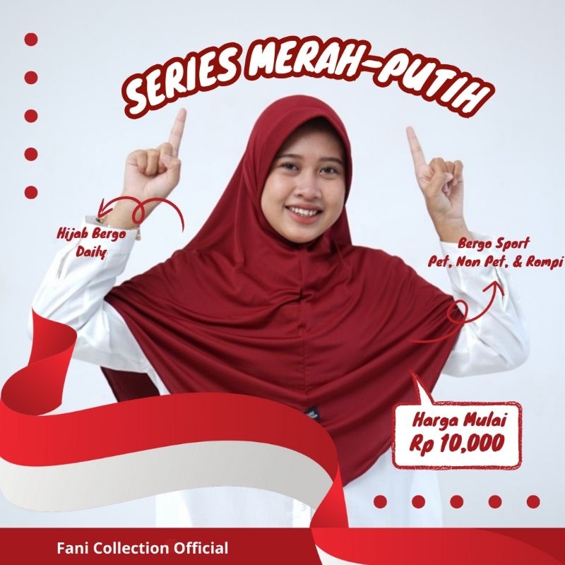 Jual Series Merah-Putih/Jilbab Kemerdekaan/Jilbab Seragam/Hijab Instan ...