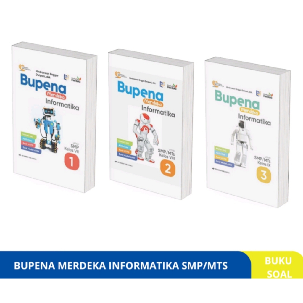 Jual ORI harga satuan buku teks BUPENA informatika kurikulum merdeka untuk SMP/Mts kelas 7,8,9 ...