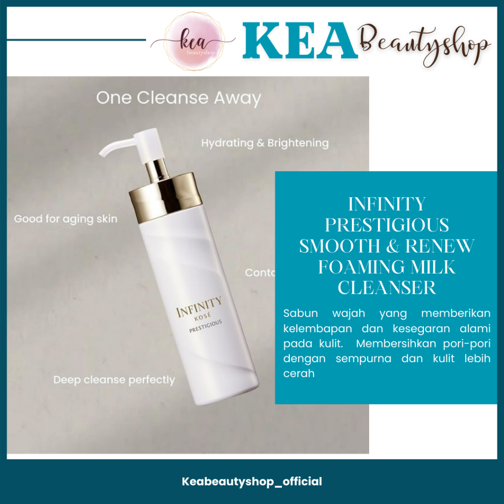 Jual KOSE INFINITY PRESTIGIOUS SMOOTH AND RENEW FOAMING MILK CLEANSER ...
