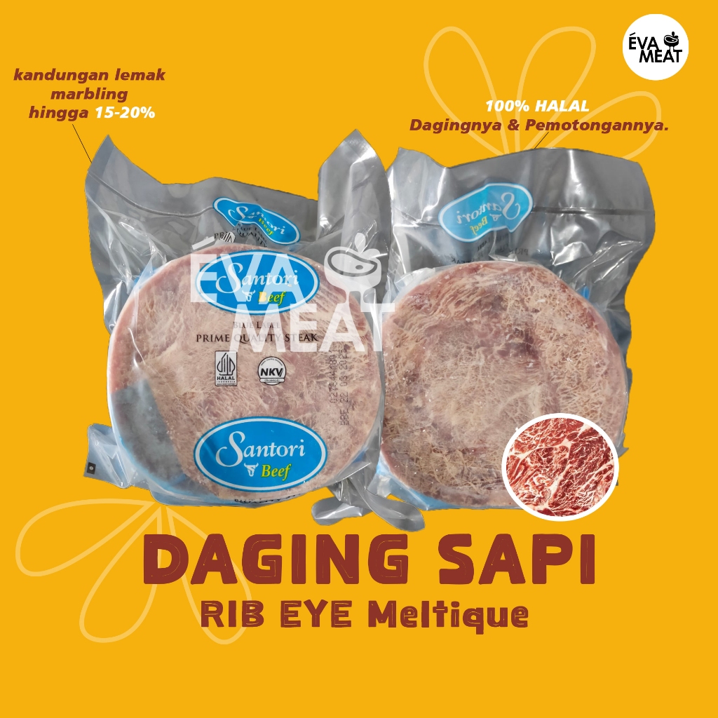 Jual Rib Eye Wagyu Meltique Beef Steak 1 kg / Meltique Beef Steak / Rib ...