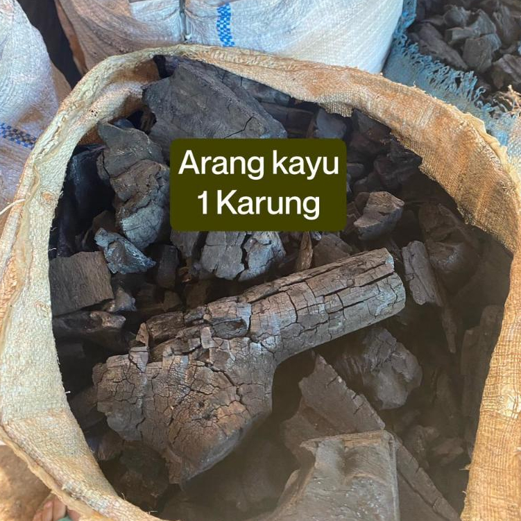 Jual Arang Kayu Bakar 1 Karung - Karungan Arang Bakaran Arang Penyubur tanaman Bisa buat BBQ ya ...