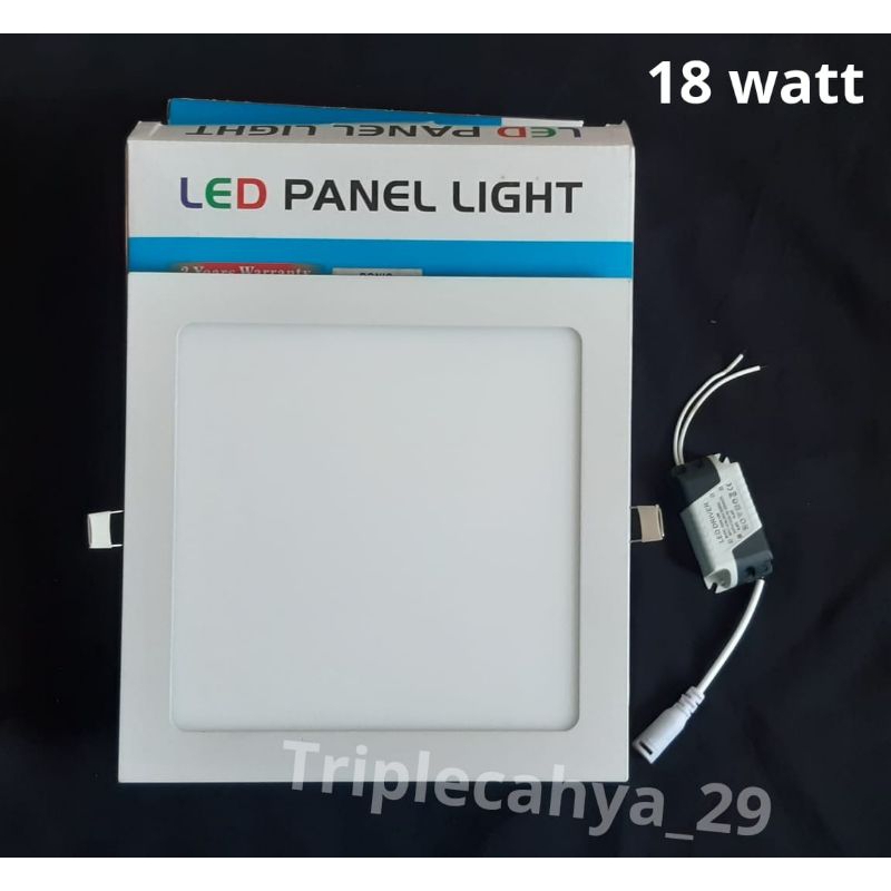 Jual Lampu downlight LED panel 18 watt kotak/square putih/putih ...