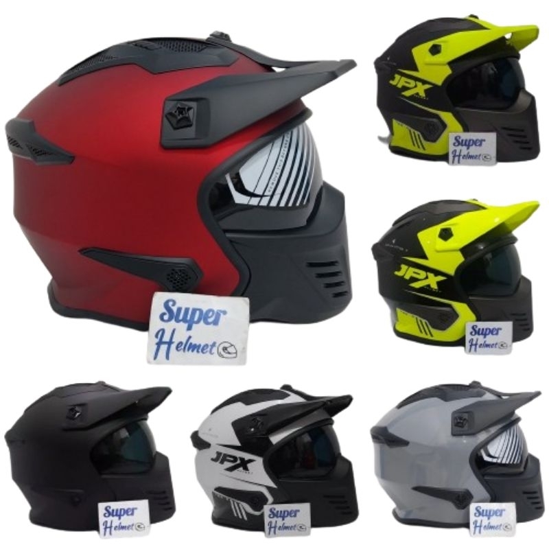 Jual Helm JPX MX 726R POLOS SOLID CAMPUR | Shopee Indonesia