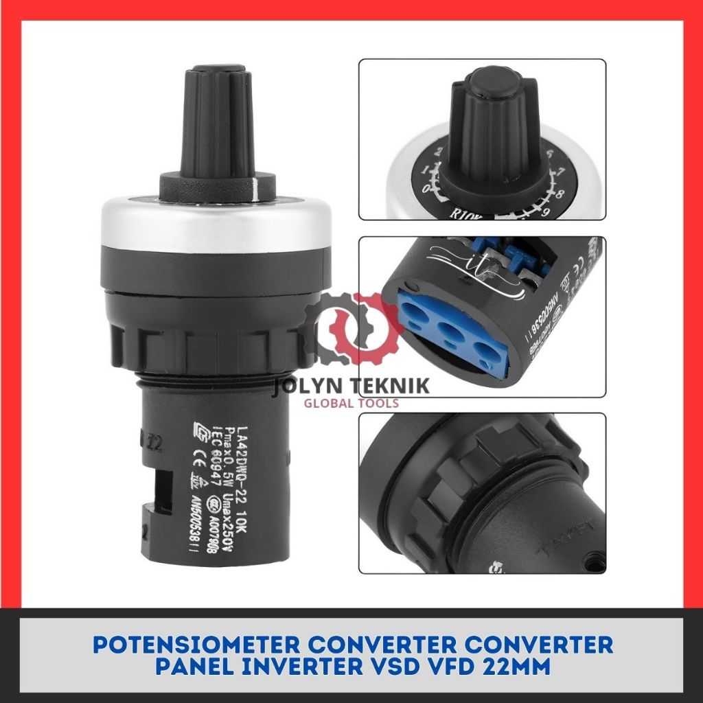Jual Potensiometer 5K & 10K PRECISION Converter Panel Inverter VSD VFD ...