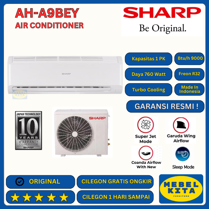 Jual AC SHARP 1 PK AH-A9BEY TURBO COOLING R32 LOW WATT 765 WATT 1PK (CILEGON SERANG) | Shopee ...