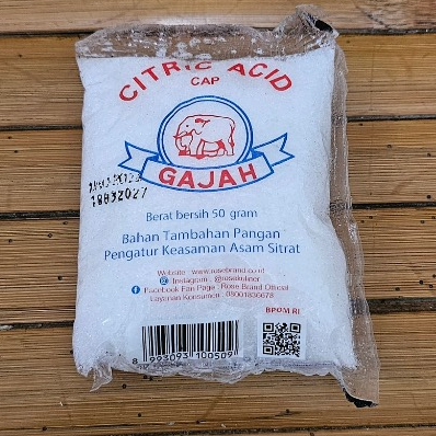 Jual Citric acid / Citrun cap Gajah kemasan 50 gr 1 sachet / citrid ...