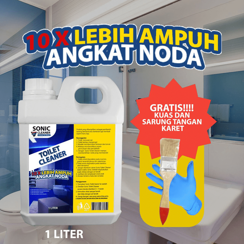 Jual SONIC Toilet Cleaner 1L Pembersih Noda dan Kerak Mmbandel di ...