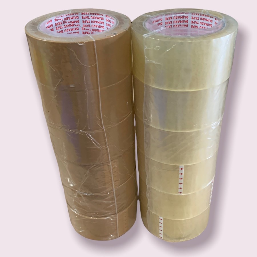 Jual Lakban Daimaru 2 Inch Bening Coklat 48 mm x 90 Yard 1 PAK (6pcs) | Shopee Indonesia