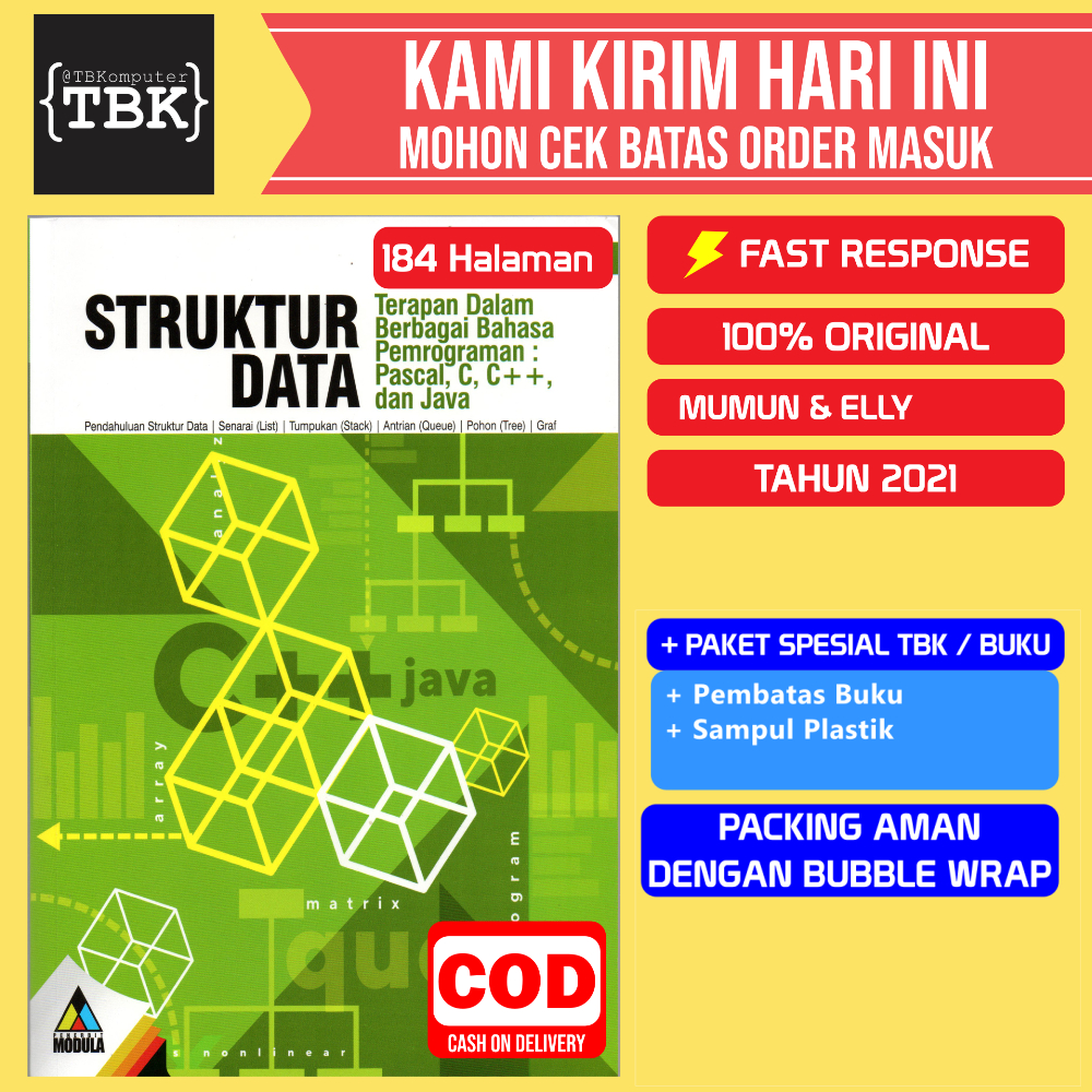 Jual BUKU STRUKTUR DATA TERAPAN DALAM BERBAGAI BAHASA PEMROGRAMAN ...