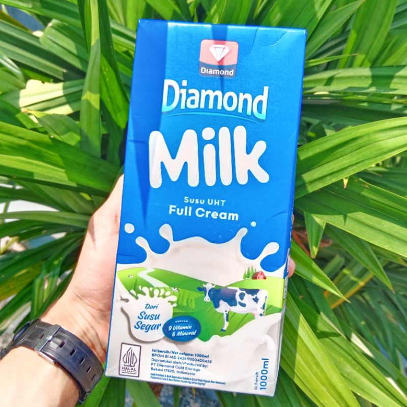 Jual Susu Full Cream UHT Diamond Milk Full Cream 1L Fresh Milk Susu Segar isi Bersih 1000ml ...