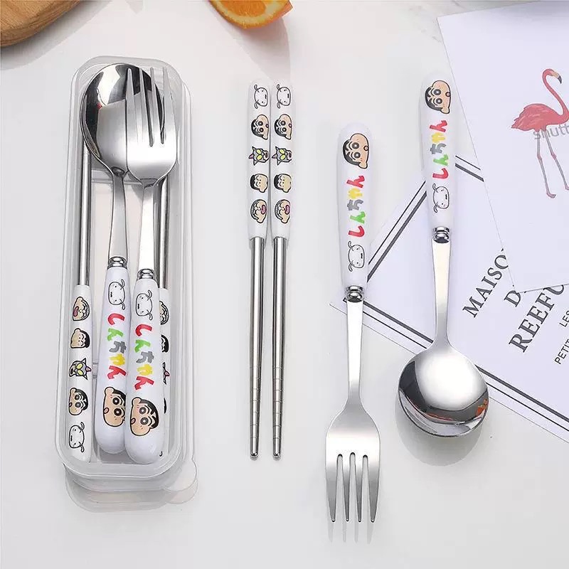 Jual Sendok Garpu makan anak satu set stainless steel tahan karat ...