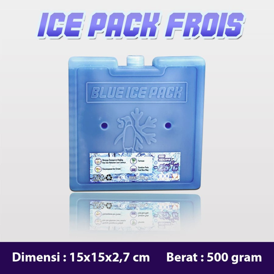 Jual Ice Pack Kotak 15x15x2,7 Blue Ice Gel Pack Pengganti Dry Ice ...