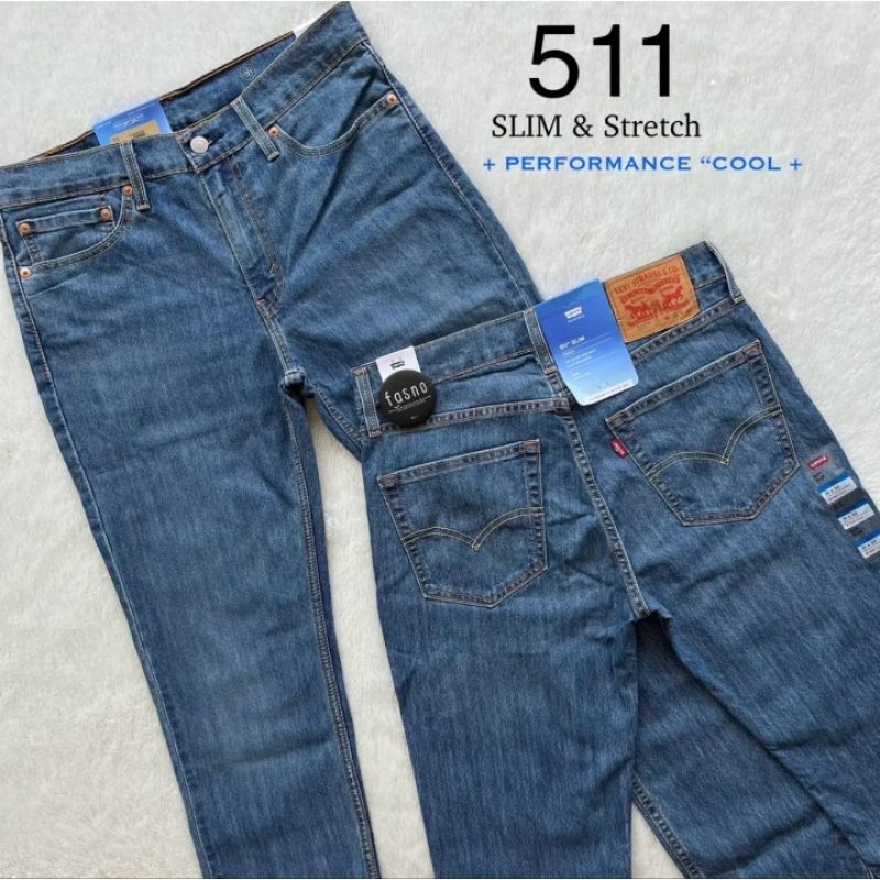 Jual [NEW & ORIGINAL] Levi ’s 511 SLIM Stretch “PERFORMANCE COOL”, Lightweight Denim. | Shopee ...