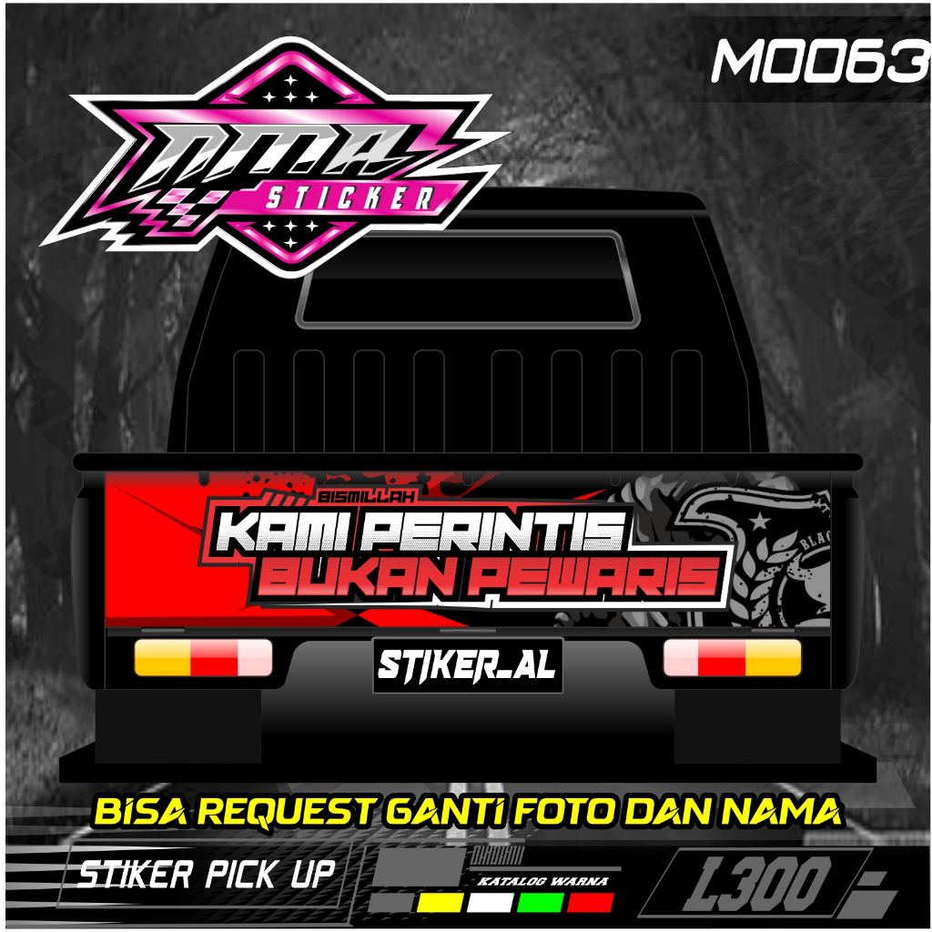 Jual Sticker mobil pickup Pintu Belakang VIRAL Pick Up L300, Mega Carry ...