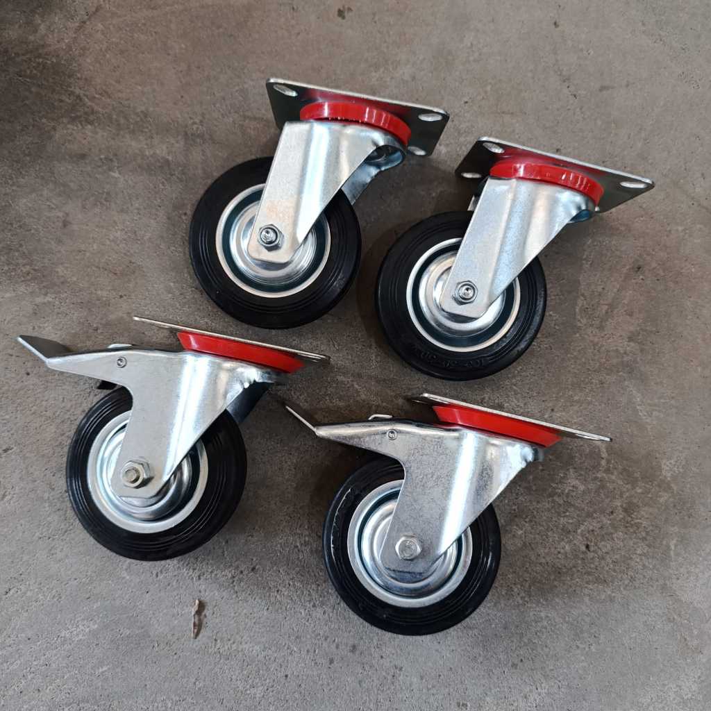 Jual Roda Trolley 4 inch / Roda Troli / Roda Gerobak/Etalase / Roda ...