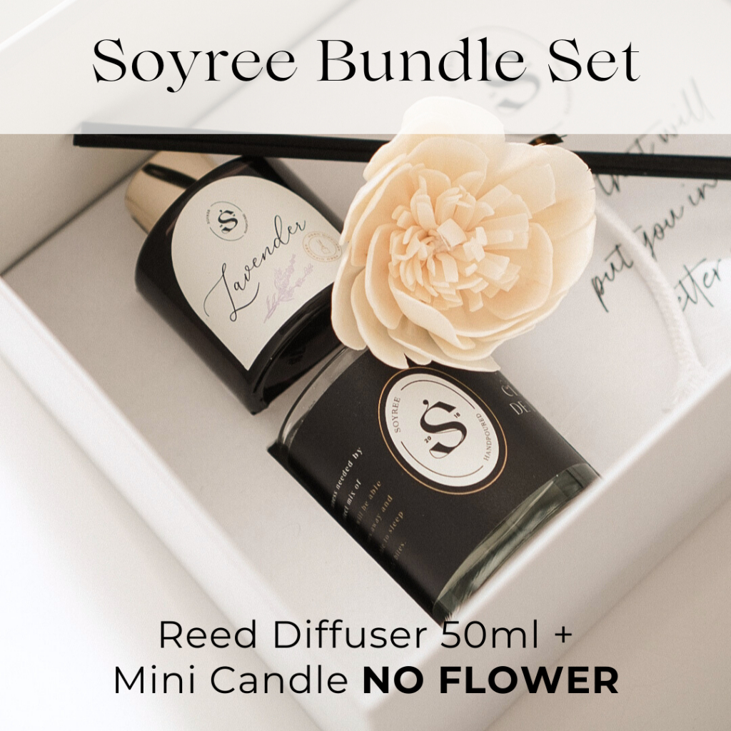 Jual SOYREE Bundle Reed Diffuser + Mini Candle NO FLOWER | Premium SOY ...