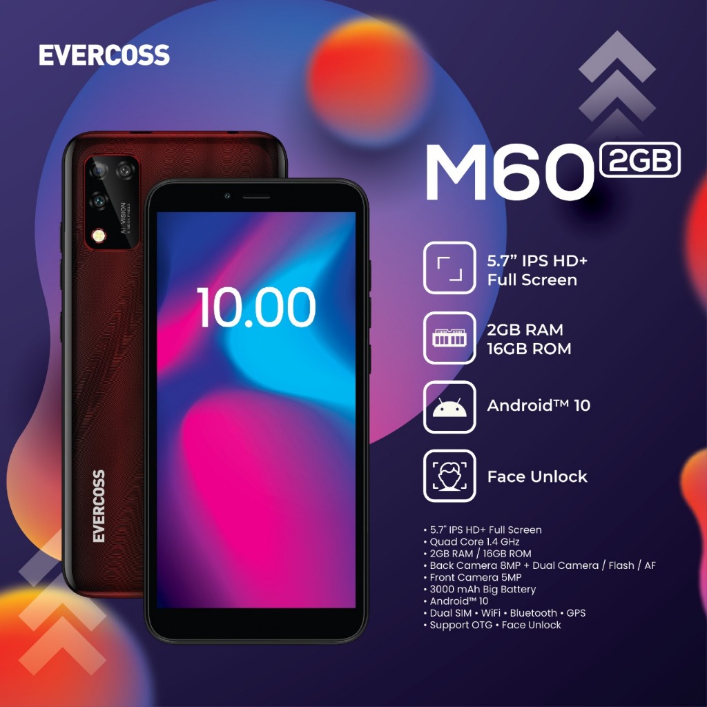 Jual EVERCOSS M60 2/16GB - Garansi Resmi | Shopee Indonesia