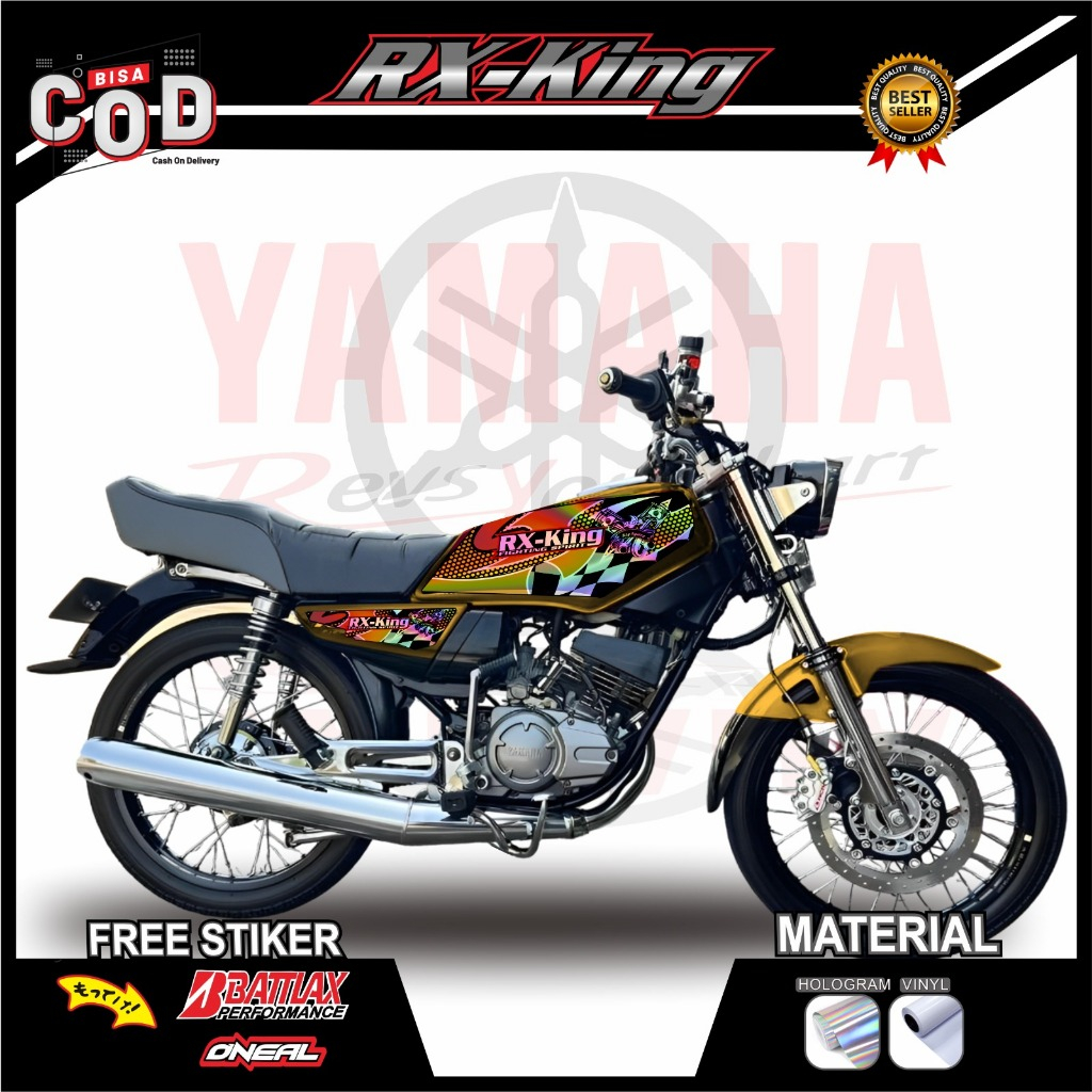 Jual STRIPING STIKER VARIASI MOTOR MODIFIKASI RX KING BAHAN HOLOGRAM ...
