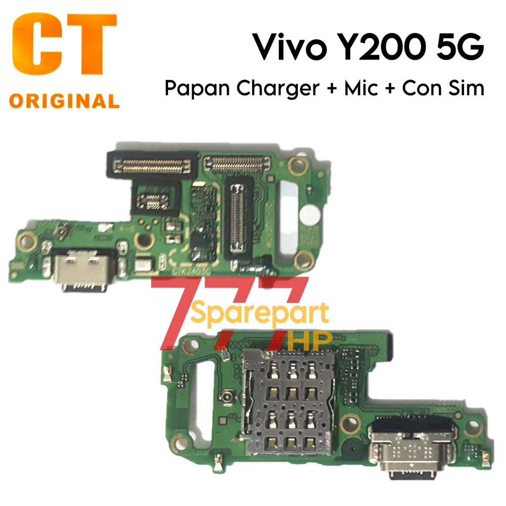 Jual Papan Konektor PCB Charger Mic + Con SIM Vivo Y200 5G / V2307 ...