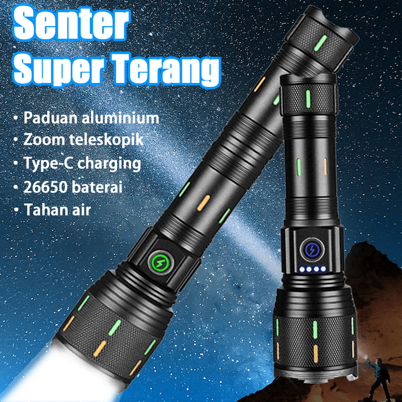 Jual ANBOLT Senter Super Terang Lampu Suluh Terang Jarak Jauh Zoomable ...