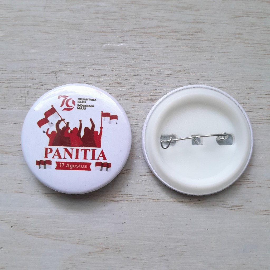 Jual PIN/BROS PANITIA ACARA AGUSTUSAN/HUT RI UKURAN 4,4 CM DAN 5,8 CM ...