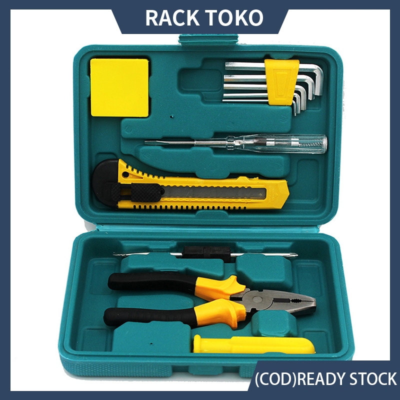 Jual Tool Set Obeng / Cutter / Tang Tool Box Tool Set Mobil Alat Kit 12 ...