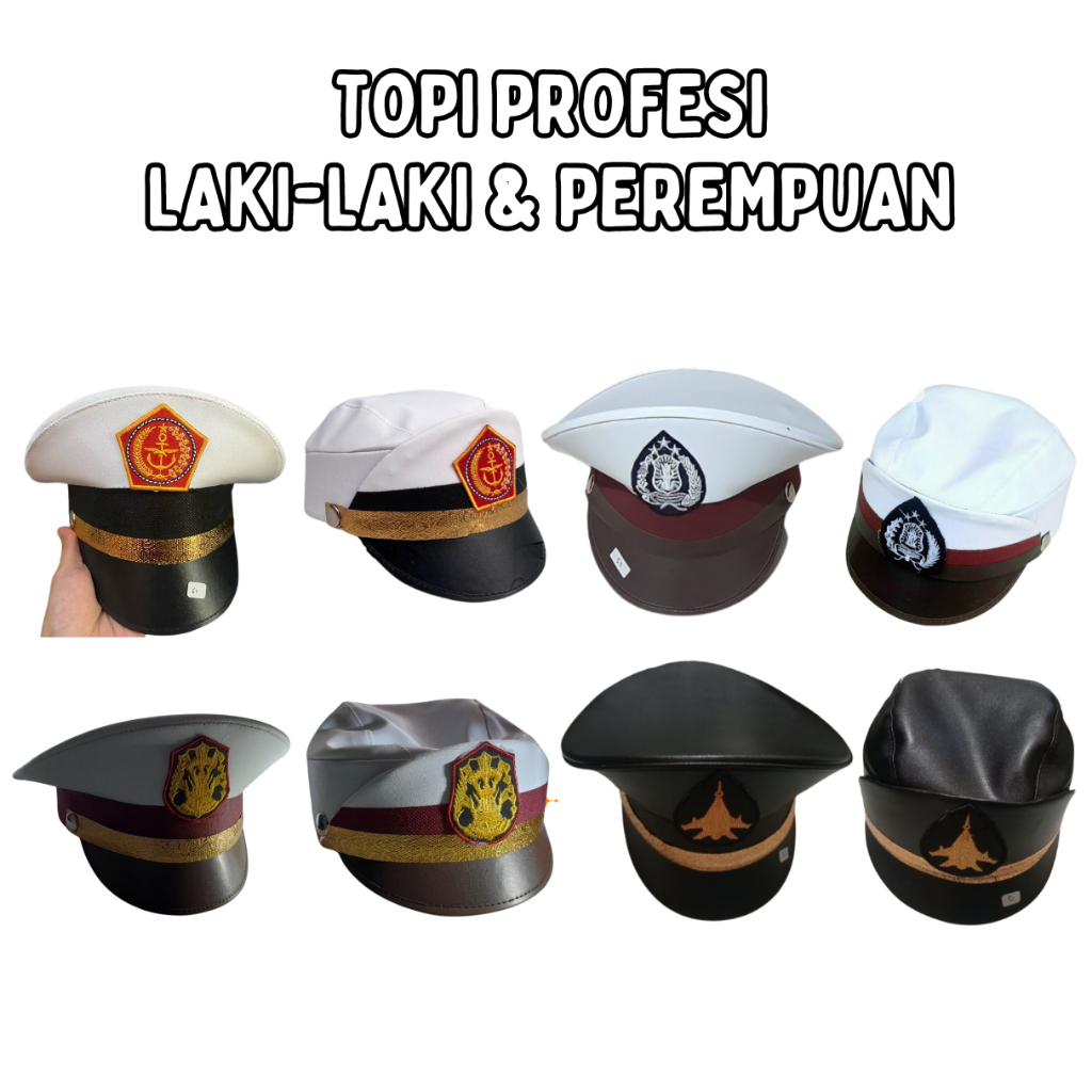 Jual Topi Profesi Anak AKPOL AKMIL POLANTAS PILOT Laki-Laki Perempuan ...