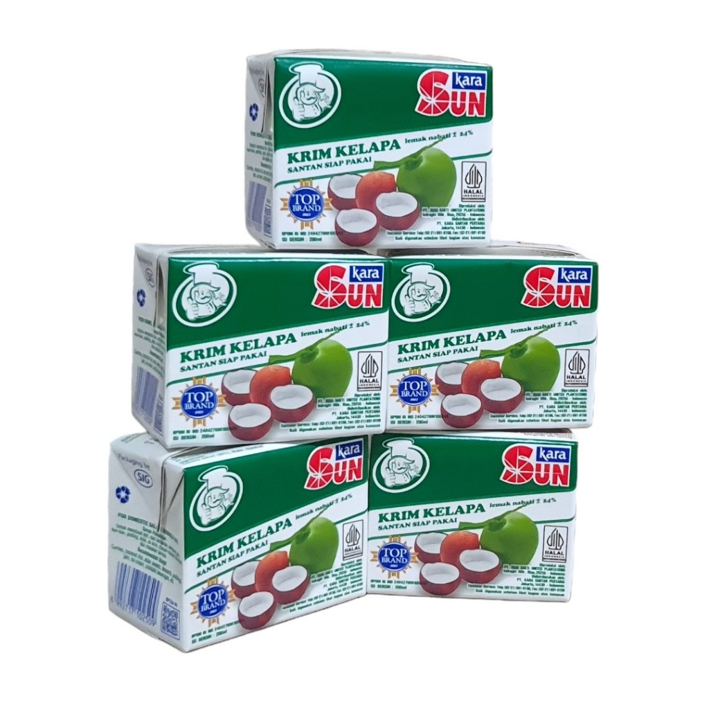 Jual Santan Santen Kelapa Cair Instan Sun Kara Sunkara 200ML 200 ML ...