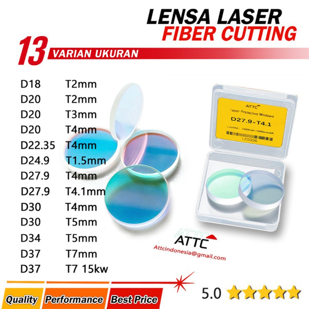 Jual Lensa Mesin Laser Cutting Protective Window Optical Lens Proteksi ...