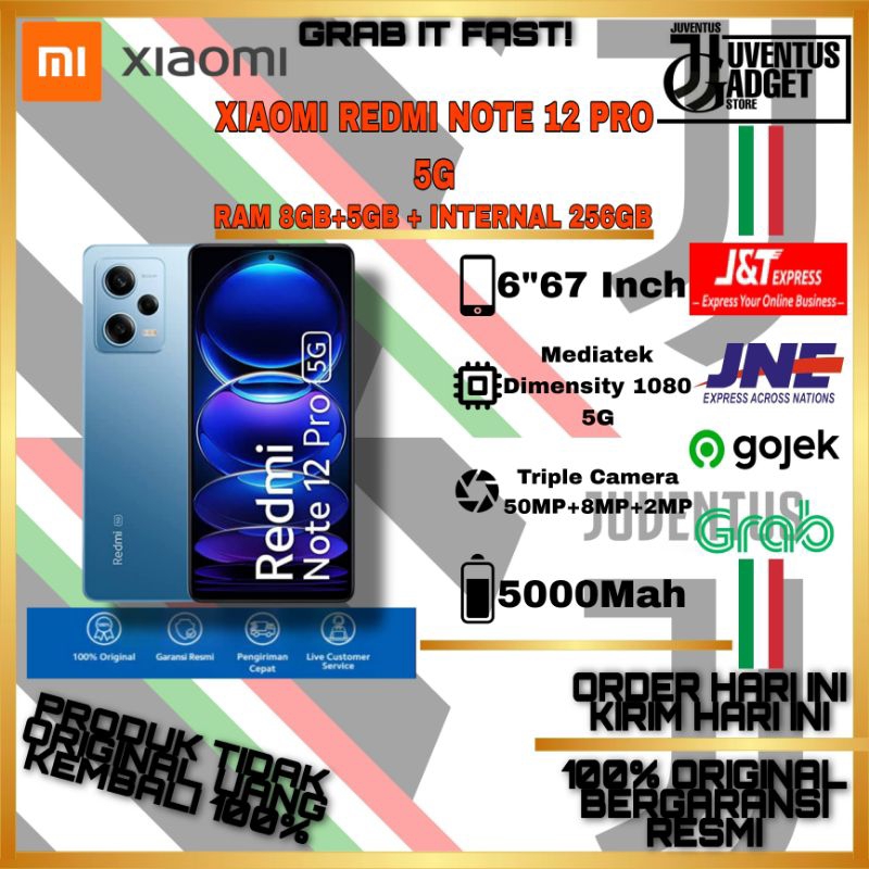 Jual XIAOMI REDMI NOTE 12 PRO 5G ( 8GB+5GB/256GB ) GARANSI RESMI TAM ...